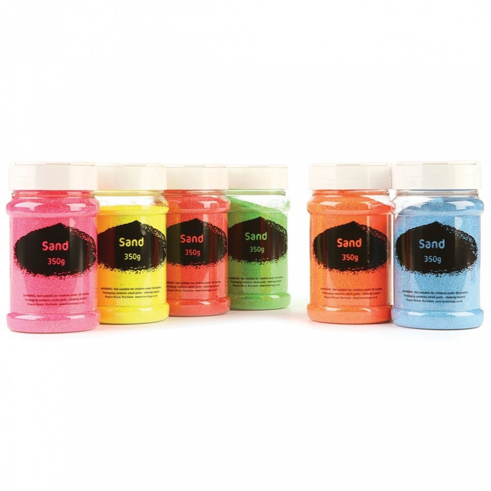 Flourescent Sand Assortment - Pack of 6